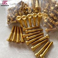 China Grade 2 Grade 5 Custom Titanium T25 Torx Key Bolt With Black And Golden PVD Coating for sale