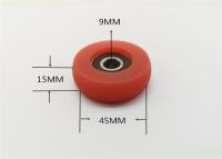 China Roland Printer Spare Parts PU Cladding Bearing Rubber Press Paper Wheel 45*15*9MM for sale