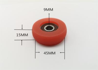 China Roland Printer Spare Parts PU Cladding Bearing Rubber Press Paper Wheel 45*15*9MM for sale