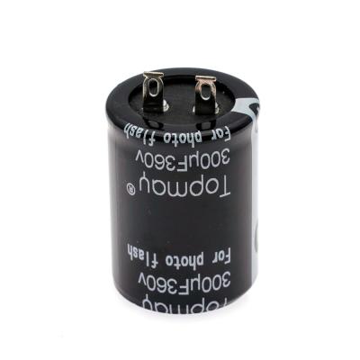 China Lug Type Aluminum Electrolytic Capacitor 300uF 360V For Photo Flash for sale