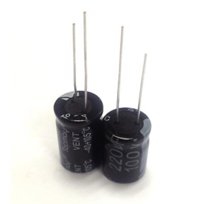 China Radial Aluminum Electrolytic Capacitor 220uF 100V 13*21mm 2000hrs for sale