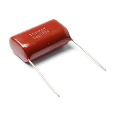 China CL21 Metallized Polyester Film Capacitor 10uF For Audio 106J100V P27.5mm for sale