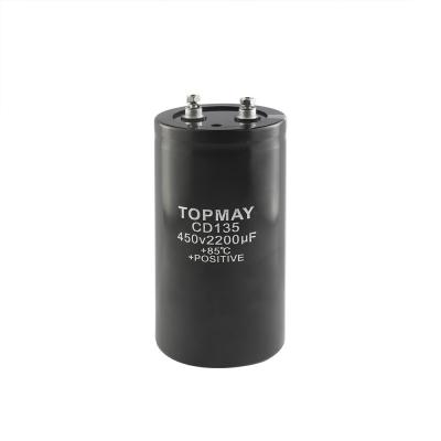 China Dia 64mm Aluminum Electrolytic Capacitor 450V 2200UF Screw Terminal for sale