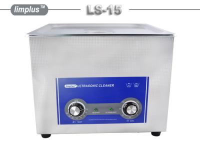 China 15 Liter 110V Free Basket Table Top Ultrasonic Cleaner For Gun Parts , Heater Function for sale
