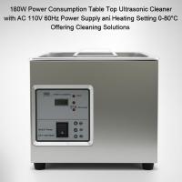 China 180W Power Consumption Table Top Ultrasonic Cleaner with AC 110V 60Hz Power Supply and Heating Setting 0-80C Offering Cleaning Solutions for sale