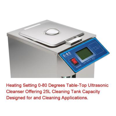 China Heating Setting 0-80 Degrees Table-Top Ultrasonic Cleanser Offering 25L Cleaning Tank Capacity Designed for and Cleaning Applications for sale