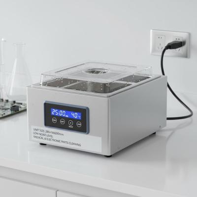 China Unit Size 280x180x200mm Table-Top Ultrasonic Cleaner Low Noise Level Equipment for Medical and Electronic Parts Cleaning for sale