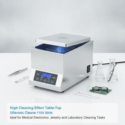 China High Cleaning Effect Table-Top Ultrasonic Cleaner AC 110V 60Hz Ideal for Medical Electronics Jewelry and Laboratory Cleaning Tasks for sale
