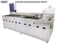 China Multi Tank Industrial Ultrasonic Cleaner Machine with Rinsing Drying System for Oil Degrease for sale