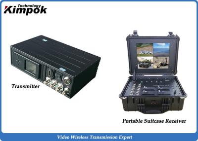 China Army Microwave Wireless AV Transmitter with Portable Receiver 10W COFDM Wireless Video Link for sale