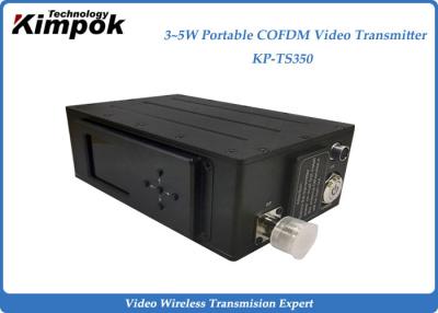 China Drone Helicopter Wireless Video Sender Receiver , 3-5 Watt Digital COFDM UAV Transmitter for sale