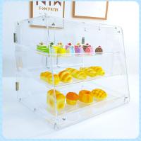 China Acrylic Pastry Display Case With Removable Trays And Magnetic Rear Doors for sale