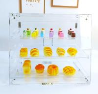 China Acrylic Pastry Display Case With Removable Trays And Magnetic Rear Doors for sale
