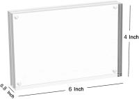 China Clear Freestanding 4X6 Acrylic Photo Frame Double Sided Acrylic Frameless Poster Frames for sale