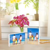 China Clear Freestanding 4X6 Acrylic Photo Frame Double Sided Acrylic Frameless Poster Frames for sale