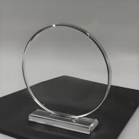China 5'' Diameter Round Clear Blank Acrylic Plaque With Stand Customized Engraving Event for sale