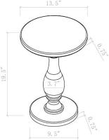 China 13.5'' Diameter Custom Acrylic Furniture Acrylic Coffee Table For Living Room Bedroom for sale