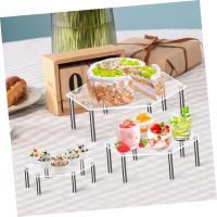 China Acrylic Cupcake Display Stand Set Stackable Dessert Showcase For Party Weddings for sale