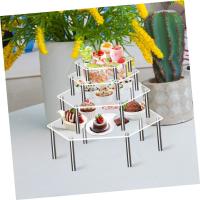 China Acrylic Cupcake Display Stand Set Stackable Dessert Showcase For Party Weddings for sale