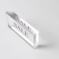 China Custom Size Clear Acrylic Sign Block Acrylic Logo Block For Personalized Name Title for sale