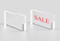 China Custom Size Clear Acrylic Sign Block Acrylic Logo Block For Personalized Name Title for sale