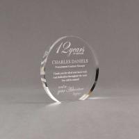 China 5'' Diameter Round Clear Blank Acrylic Plaque With Stand Customized Engraving Event for sale