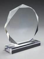 China 7'' Diameter Custom Made Acrylic Award Diamond Shape For Recognition Achievement for sale