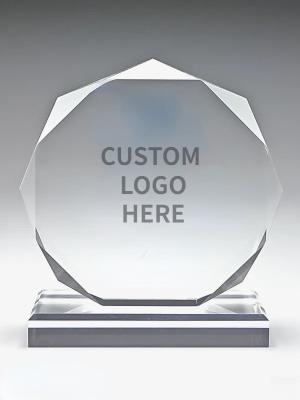 China 7'' Diameter Custom Made Acrylic Award Diamond Shape For Recognition Achievement for sale