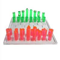 China 30x 30cm Acrylic Chess Board Set Modern Tabletop Lucite Chess Set For Adults And Kids for sale