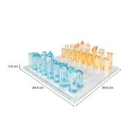 China 30x 30cm Acrylic Chess Board Set Modern Tabletop Lucite Chess Set For Adults And Kids for sale