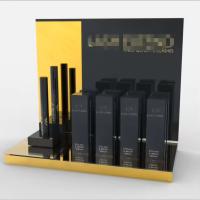 China Custom Mirror / Graphics Acrylic Cosmetic Display  Acrylic Counter-top Makeup Display for Branding and Marketing for sale