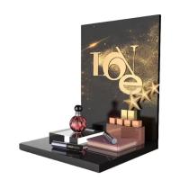 China Custom Mirror / Graphics Acrylic Cosmetic Display  Acrylic Counter-top Makeup Display for Branding and Marketing for sale
