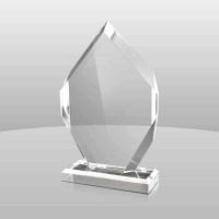 China 6'' Clear Diamond Acrylic Recognition Awards Trophy Plaque Customized Engraving for sale