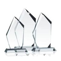 China 6'' Clear Diamond Acrylic Recognition Awards Trophy Plaque Customized Engraving for sale