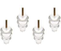 China 4 Set lucite Acrylic Furniture Legs Rourd Shape For Diy Replacement Sofa Acrylic Legs for sale