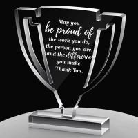 China Highly Durable PMMA Award Cast Plexiglass Plaques 11x13.5cm Custom Engraving for sale
