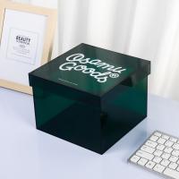 China Factory Customized Color Acrylic Storage Box With Lid For Food Rose Candy Display for sale