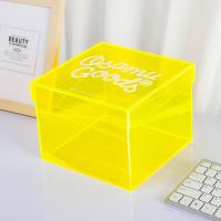 China Factory Customized Color Acrylic Storage Box With Lid For Food Rose Candy Display for sale