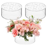 China 12 Holes Round Acrylic Flower Box Floral Stands For Home Decor Or Wedding Table for sale