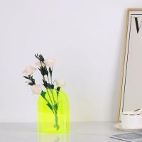China Popular Design U Shape Acrylic Flower Vase , Acrylic Flower Stands For Weddings for sale