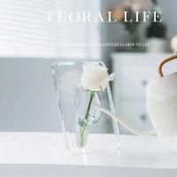 China 15 X 20cm Acrylic Lucite Flower Box , Clear Acrylic Flower Stands 8mm Thick for sale