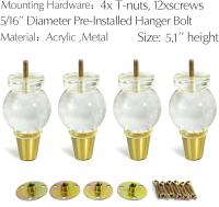 China Transparent Crystal Exquisite Plexiglass Feet Acrylic Furniture Legs for Bed Sofa Cabinet for sale