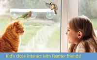 China Easy To Mount Lucite Bird Feeder Transparent Bird House For Bird Enthusiasts for sale