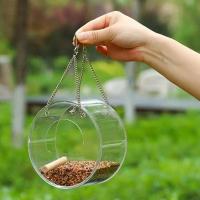 China JYD Round Acrylic Feeder Garden Acrylic Hanging Bird Feeder Custom Thickness for sale