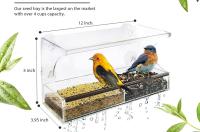 China Custom Logo Acrylic Bird Feeder Spacious With Large Seed Tray Weatherproof for sale