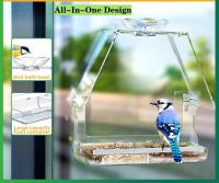 China Transparent Window Plexiglass Bird House With BROAD Viewing Strong Suction Cups for sale