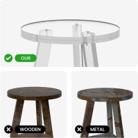 China Detachable Waterproof Custom Acrylic Furniture Lucite Round Acrylic Bathroom Stool for sale
