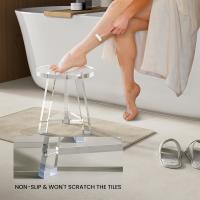China Detachable Waterproof Custom Acrylic Furniture Lucite Round Acrylic Bathroom Stool for sale