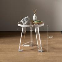 China Detachable Waterproof Custom Acrylic Furniture Lucite Round Acrylic Bathroom Stool for sale