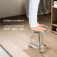 China Detachable Waterproof Custom Acrylic Furniture Lucite Round Acrylic Bathroom Stool for sale